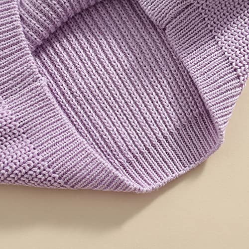 Yony Cles Baby Girls Clothes Fall 3 6 9 12 18 24 Months Toddler Girl Pullover Sweaters 2T 3T 4T 5T Kids Winter Warm Outfits Purple