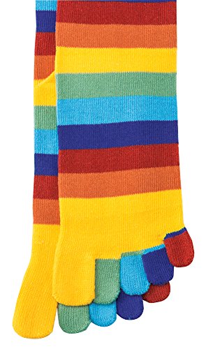 Rainbow Striped Toe Socks - Pair