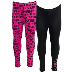 barbie little boys 2 pack leggings pink/black 7-8