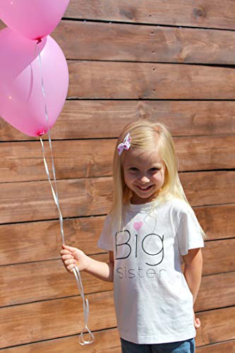 Big Sister Tee Older Sibling Reveal Announcement T-Shirt Promoted to T Shirt Outfit in Pink 3T