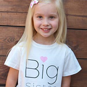 Big Sister Tee Older Sibling Reveal Announcement T-Shirt Promoted to T Shirt Outfit in Pink 3T