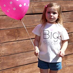 Big Sister Tee Older Sibling Reveal Announcement T-Shirt Promoted to T Shirt Outfit in Pink 3T