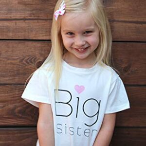 Big Sister Tee Older Sibling Reveal Announcement T-Shirt Promoted to T Shirt Outfit in Pink 3T