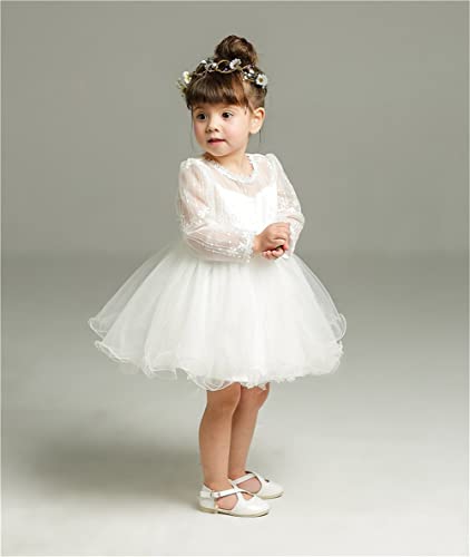 Coozy Baby Girls Dresses Christening Baptism Gowns, Ivory, Size 0-6 Months