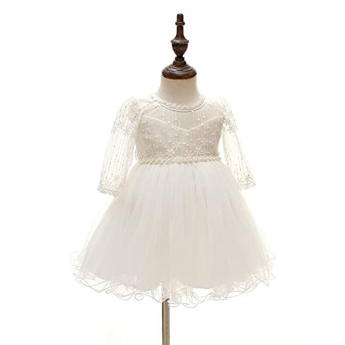 Coozy Baby Girls Dresses Christening Baptism Gowns, Ivory, Size 0-6 Months