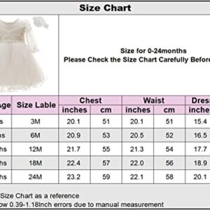 Coozy Baby Girls Dresses Christening Baptism Gowns, Ivory, Size 0-6 Months