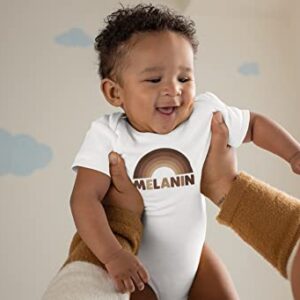 Melanin Rainbow Black History Pride Infant and Toddler Baby Romper Bodysuit Black 6M