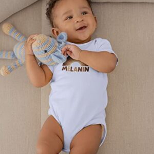 Melanin Rainbow Black History Pride Infant and Toddler Baby Romper Bodysuit Black 6M