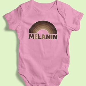 Melanin Rainbow Black History Pride Infant and Toddler Baby Romper Bodysuit Black 6M