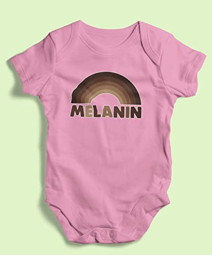 Melanin Rainbow Black History Pride Infant and Toddler Baby Romper Bodysuit Black 6M