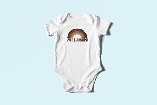 Melanin Rainbow Black History Pride Infant and Toddler Baby Romper Bodysuit Black 6M