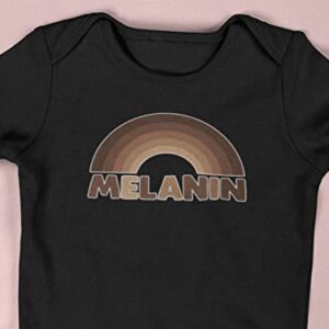 Melanin Rainbow Black History Pride Infant and Toddler Baby Romper Bodysuit Black 6M