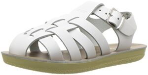 salt water sandals by hoy shoe baby-girl’s sun-san sailor flat sandal, white, 3 m us infant