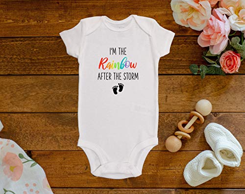 Kate & Meri I'm the Rainbow After the Storm Onesie/Bodysuit Baby Romper (Newborn)