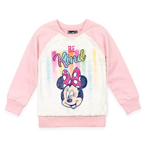 Disney Minnie Mouse Little Boys Fur French Terry Sweatshirt Leggings Outfit Set White/Pink/Gray 5