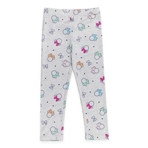 Disney Minnie Mouse Little Boys Fur French Terry Sweatshirt Leggings Outfit Set White/Pink/Gray 5