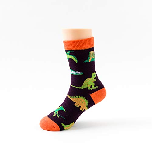 UpKiwi Dinosaur World Toddler Boys Crazy Socks - Silly Funny Novelty Dress Socks For Little Kids