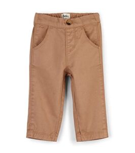 hatley baby boys’ twill pants, khaki, 3-6 months