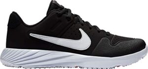 nike kid’s alpha huarache varsity turf baseball cleats (black/white, 4 m us)