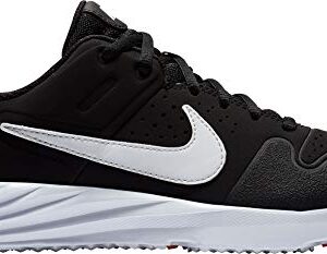 Nike Kid's Alpha Huarache Varsity Turf Baseball Cleats (Black/White, 4 M US)