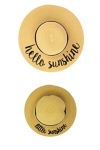 mommy & me sunhat bundle: little/hello sunshine (natural/natural)