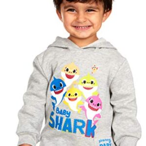 Pinkfong Baby Shark Little Boys Fleece Pullover Hoodie Grey 6