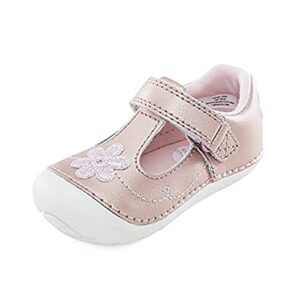 stride rite baby girls soft motion liliana mary jane flat, rose gold, 3 infant