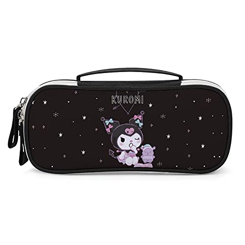 Kur-omi Portable pencil bag cosmetic bag large pencil case Makeup brush storage for boys school