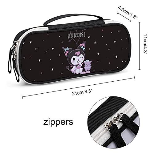 Kur-omi Portable pencil bag cosmetic bag large pencil case Makeup brush storage for boys school