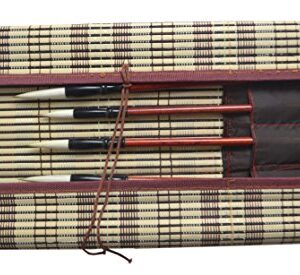 Bamboo Calligraphy Brush Holder Rollup Protection 15"x14"- Large (1)