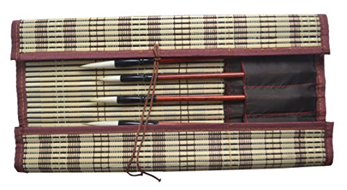 Bamboo Calligraphy Brush Holder Rollup Protection 15"x14"- Large (1)