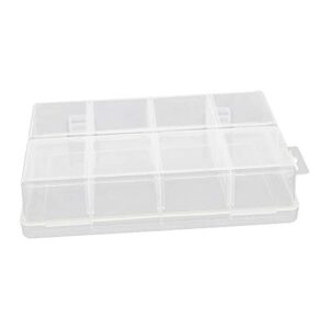 Heyiarbeit Plastic Organizer Container Storage Box Adjustable Divider Removable Grid Compartment, Premium Small Parts Organization(8 grids, Clear x 1)