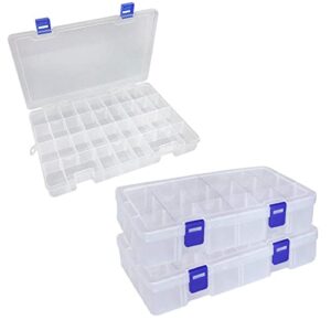 qualsen 34 grid plastic storage box and 18 grid removable compartment box