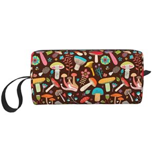 colorful mushroom fashionable pencil/pen case, portable stationery with zipper for teenage men women, pencil pouch cosmetic storage bag