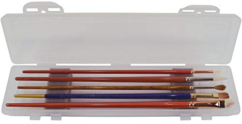 Pro Art Clear Brush Box with Foam Insert, 12.5 by 3-Inch