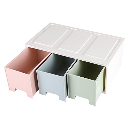 Desktop Storage Boxes, Plastic Stacking Drawers Jewelry Storage Drawers Storage Containers for Storing Parts Stationery Craft Jewelry Cosmetics (B)