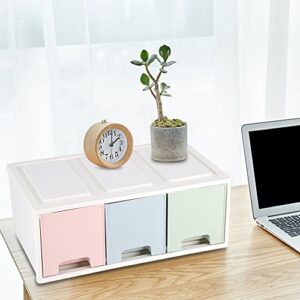 Desktop Storage Boxes, Plastic Stacking Drawers Jewelry Storage Drawers Storage Containers for Storing Parts Stationery Craft Jewelry Cosmetics (B)