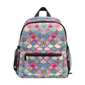 zzkko beach ocean sea colorful mermaid scale kids backpack pre-school bag for kindergarten toddler boy girls