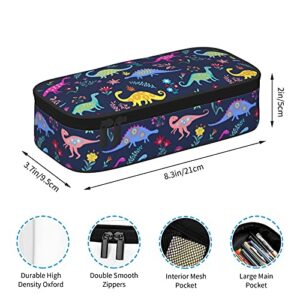 Gocerktr Dinosaurs Pencil Case Organizer Large Capacity with Compartments Pen Bag Multifunction Makeup Bag for Women