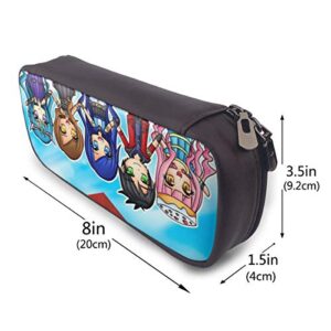 Its-Funneh Hert PU Leather Pencil Case Pen Makeup Box Student Boxes,Office Pen Pencil Case Bag,Pouch Stationary Case Makeup Cosmetic Bag with Zipper