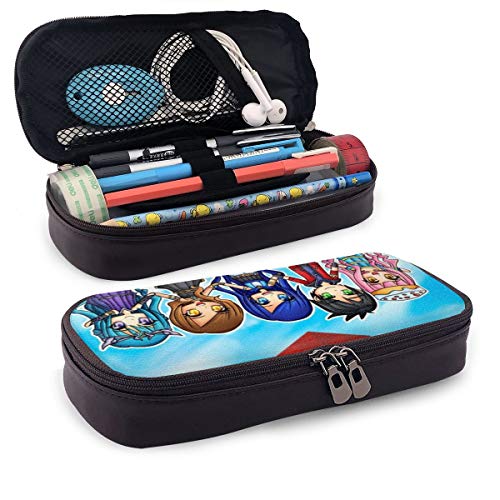 Its-Funneh Hert PU Leather Pencil Case Pen Makeup Box Student Boxes,Office Pen Pencil Case Bag,Pouch Stationary Case Makeup Cosmetic Bag with Zipper