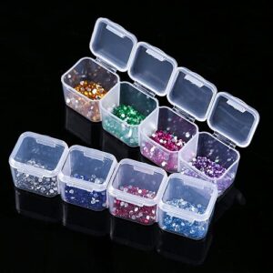 280 Slots 10PCS Diamond Painting Accessories Storage Containers, 5D Diamond Embroidery Accessories Storage Containers, 28 Grids Plastic Bead Storage Case Containers for Nail Diamonds Rhinestone