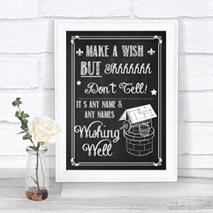 chalkboard style wishing well vintage personalized wedding sign