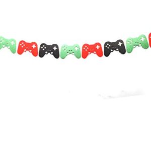 Video Game Controller Banner Video Game Controller Garland, Video Game Party Decorations, Video Game Birthday, Level Up Birthday (Green Red Black)