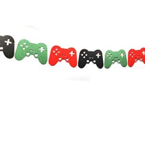 Video Game Controller Banner Video Game Controller Garland, Video Game Party Decorations, Video Game Birthday, Level Up Birthday (Green Red Black)