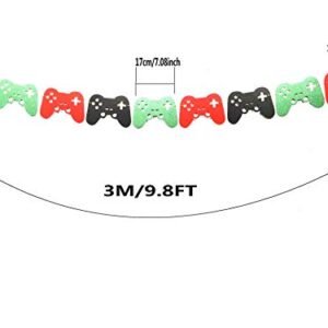 Video Game Controller Banner Video Game Controller Garland, Video Game Party Decorations, Video Game Birthday, Level Up Birthday (Green Red Black)