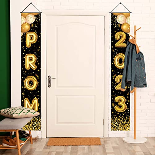 FARMNALL Prom 2023 Porch Banner Graduation Prom Party Front Door Sign Wall Hanging Graduates High School College Decorations and Supplies for Home Office