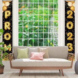 FARMNALL Prom 2023 Porch Banner Graduation Prom Party Front Door Sign Wall Hanging Graduates High School College Decorations and Supplies for Home Office