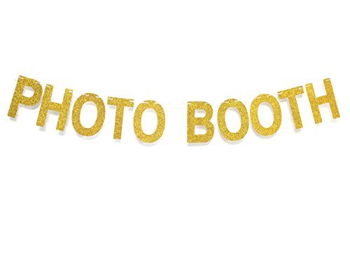 GZFY Wedding Birthday Party Decorations Gold Glitter Letter Sign Photo Booth Props Photo Booth Banner