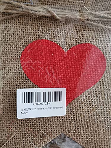 SCHOLMART Just Married Banner, Burlap Wedding Banner, Wedding Decorations, Reception Car Decoration, Bridal Shower Engagement, Photo Prop Prestrung (Just Married - Red Heart)